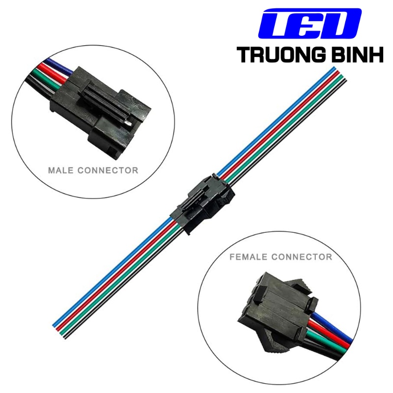 ĐẦU NỐI 4 PIN ĐỰC CÁI SM4PIN CHO LED FULL MÀU WS2813 WS2815 LPD6803 LED ...