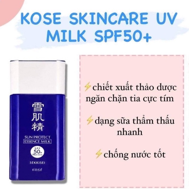 [MADE IN JAPAN] Kose Kem Chống Nắng (KCN) Kose SEKKISEI Skincare UV ...