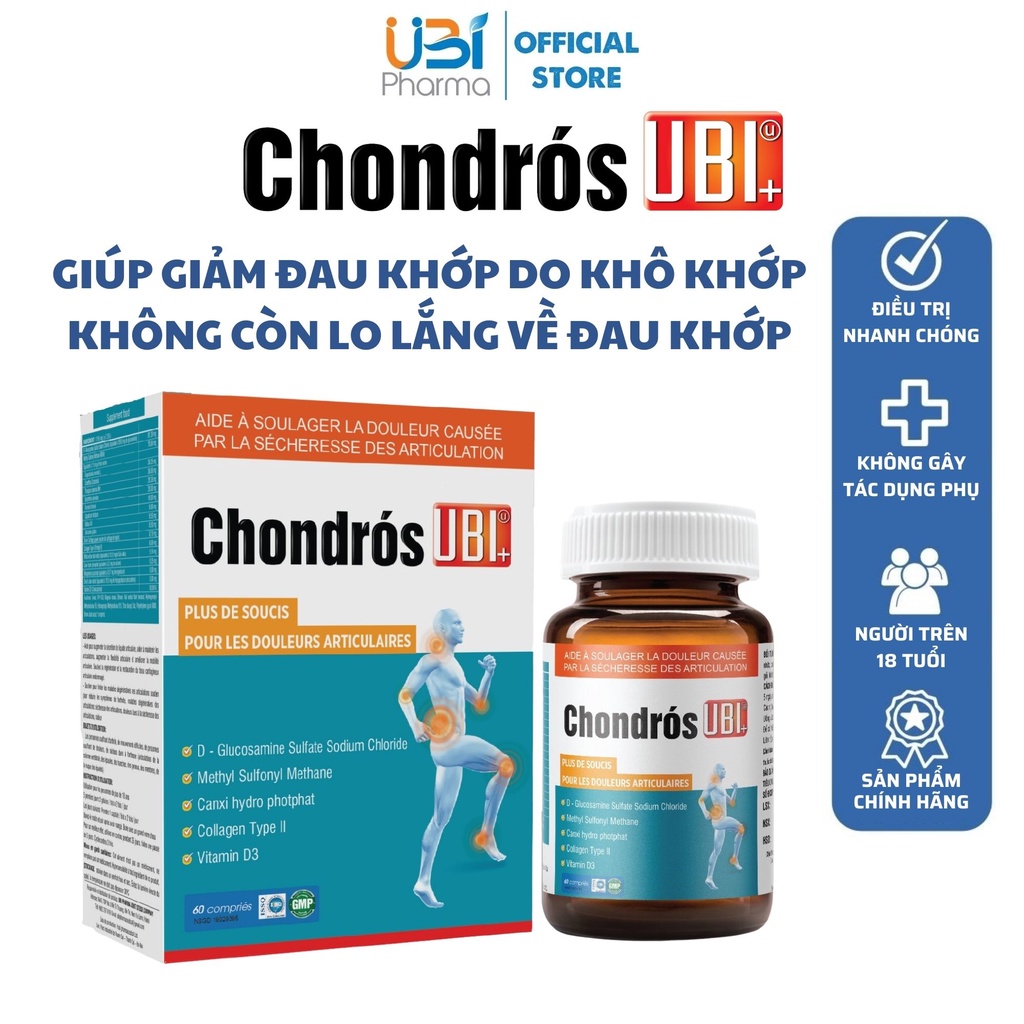 Viên uống xương khớp Chondrós UBI Pharma hạn chế thoái hóa khớp hộp 60 ...