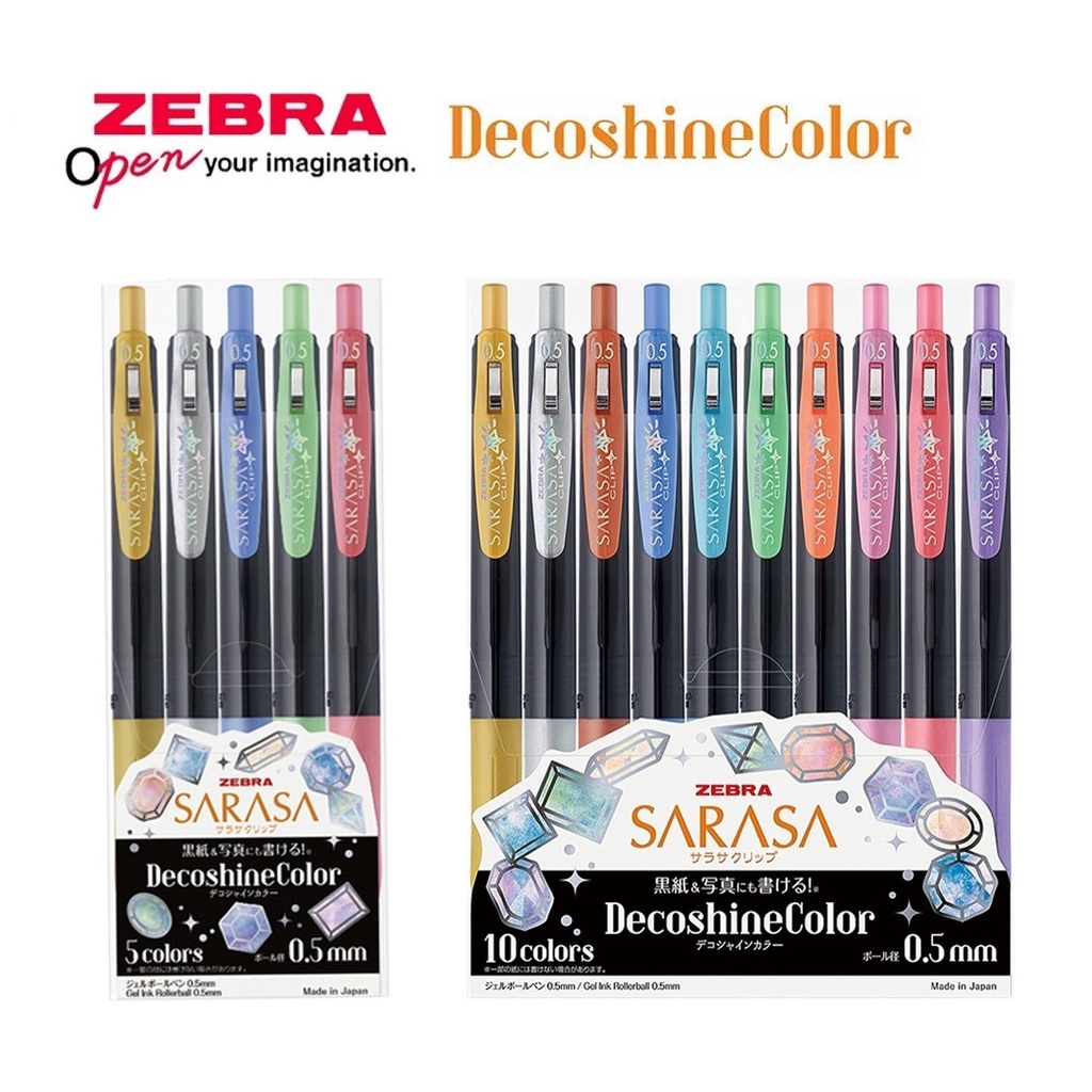 Set Bút bi Zebra Sarasa Deco Shine Metallic Pen - 0.5mm | Shopee Việt Nam