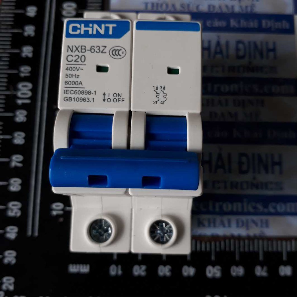 CB MCB AUTOMAX aptomat HÃNG CHINT ĐÓNG CẮT 2P 2 pha ĐÔI NXB-63Z 16A 20A 32A 40A 60A kde3648 ...