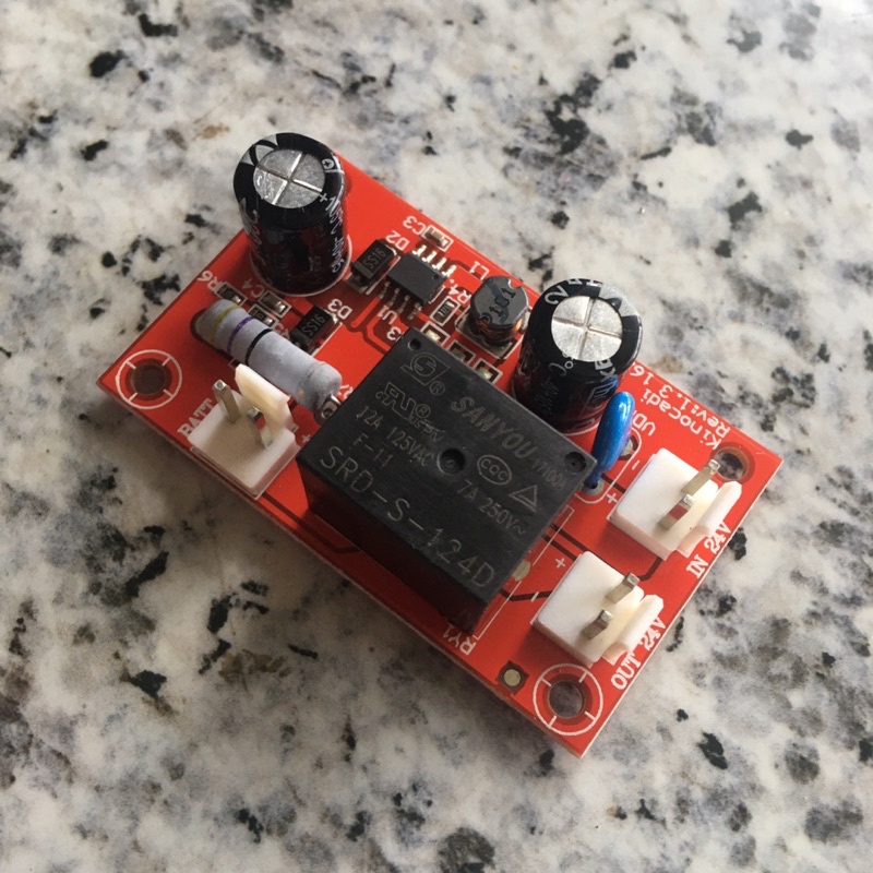 Mạch UPS mini DC 12V 24V, chuyển nguồn và sạc tự động dùng chế nguồn dự ...