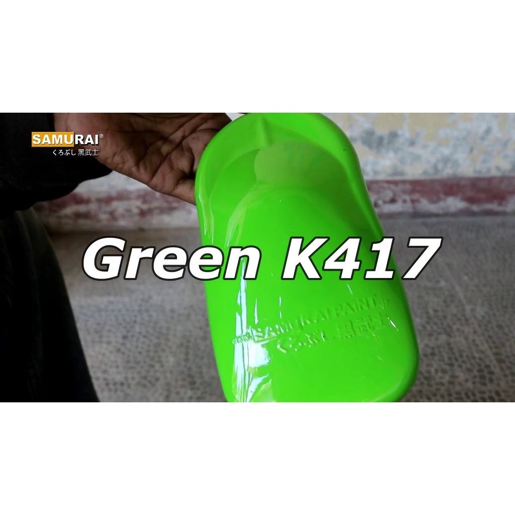Chai sơn xịt sơn xe máy Samurai K417 màu xanh lá cây Kawasaki | Shopee Việt Nam