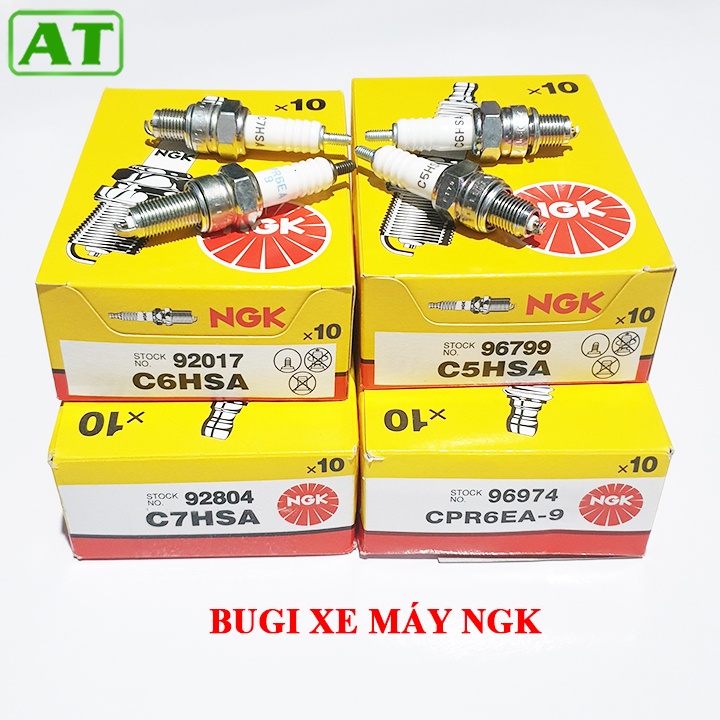 Bugi Xe Máy NGK Chân Ngắn C5 C6 C7 Chân Dài R6 Dream Wave SH Vision AB ...