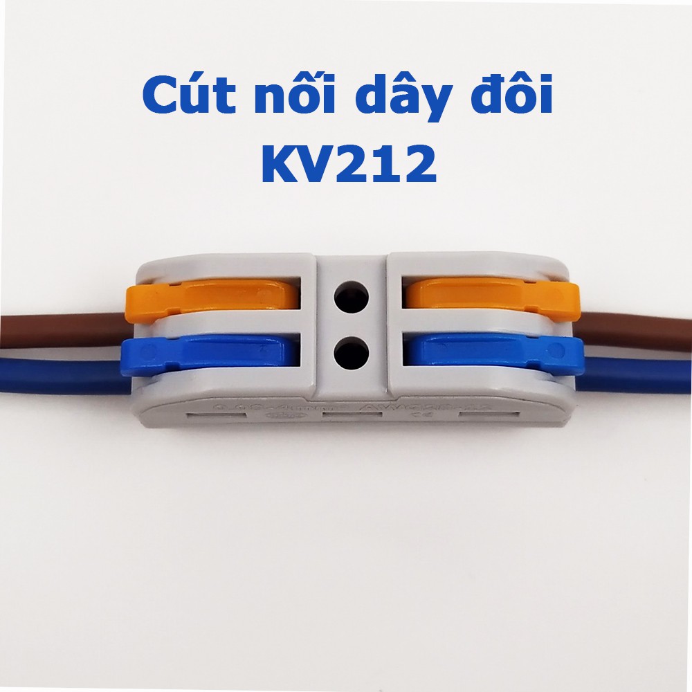 Cút nối nhanh dây điện đôi 2P 2 cổng vào 2 cổng ra KV212 PCT-222 | Shopee Việt Nam