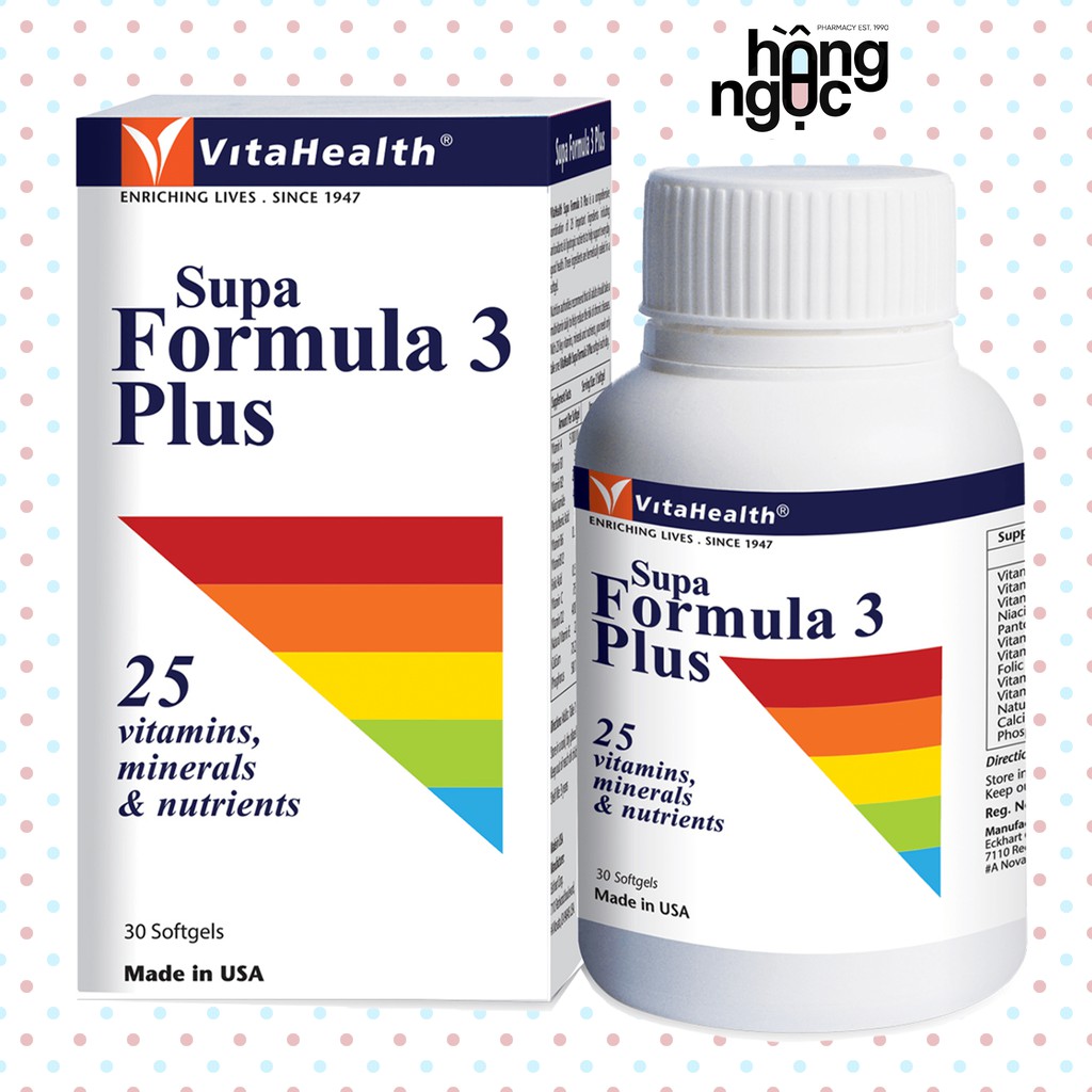 Vitamin tổng hợp, khoáng chất bổ sung, tăng đề kháng VitaHealth Supa ...
