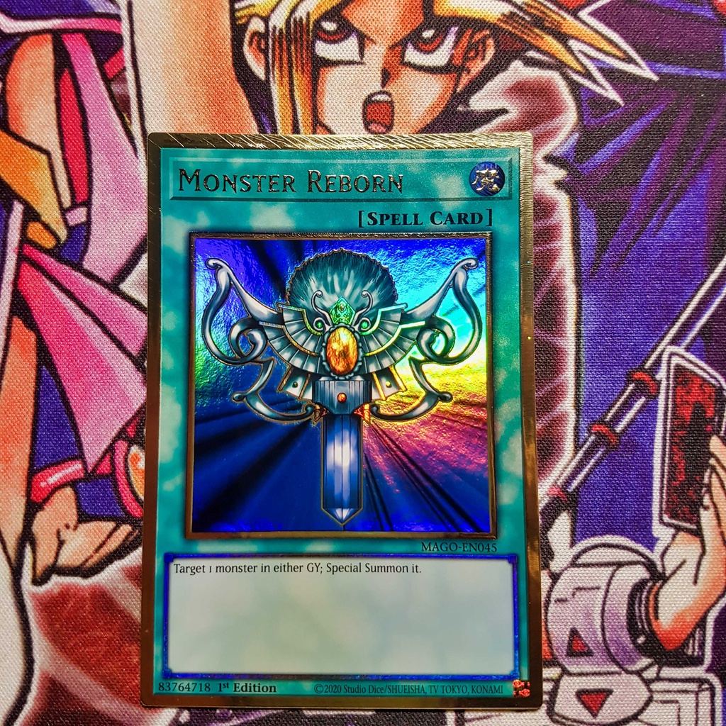 Thẻ bài Yugioh chính hãng | Monster Reborn | MAGO Premium Gold Rare ...