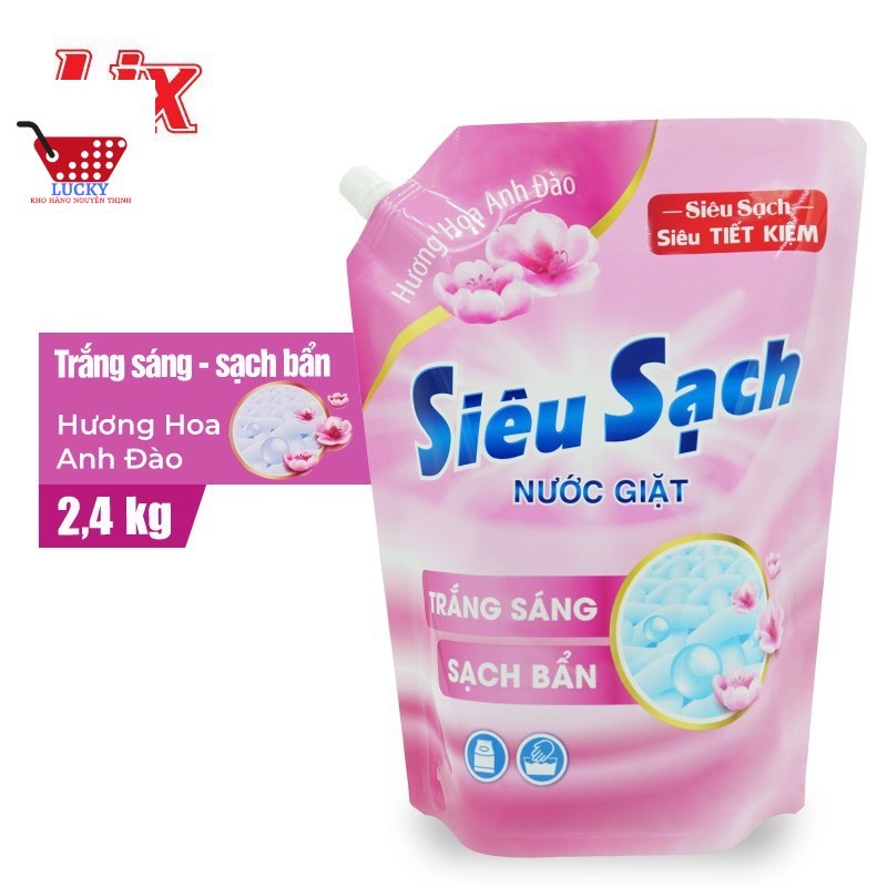 Nước Giặt Lix Siêu Sạch Hương Hoa Anh Đào 2,4Kg | Shopee Việt Nam