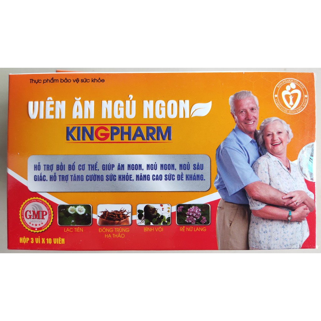 Viên ăn ngủ ngon KINGPHARM hộp 30 viên | Shopee Việt Nam