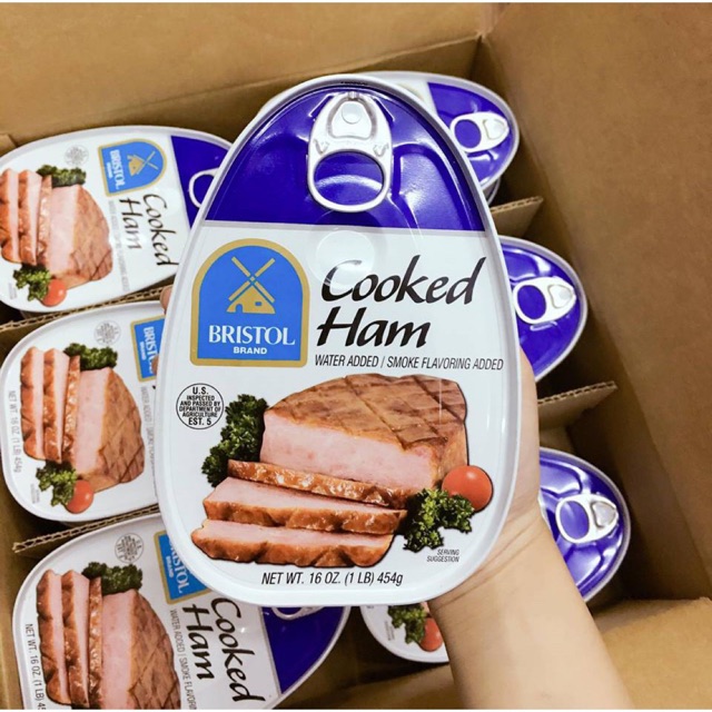 Thịt Hộp Giăm Bông Cooked Ham Bristol Mỹ 454gr | Shopee Việt Nam