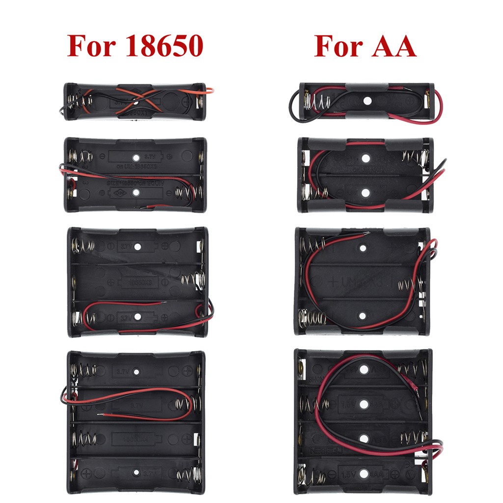 Hộp Đựng Pin AA / 18650 1X 2X 3X 4X 18650 1 2 3 4 Ngăn Tiện Dụng ...