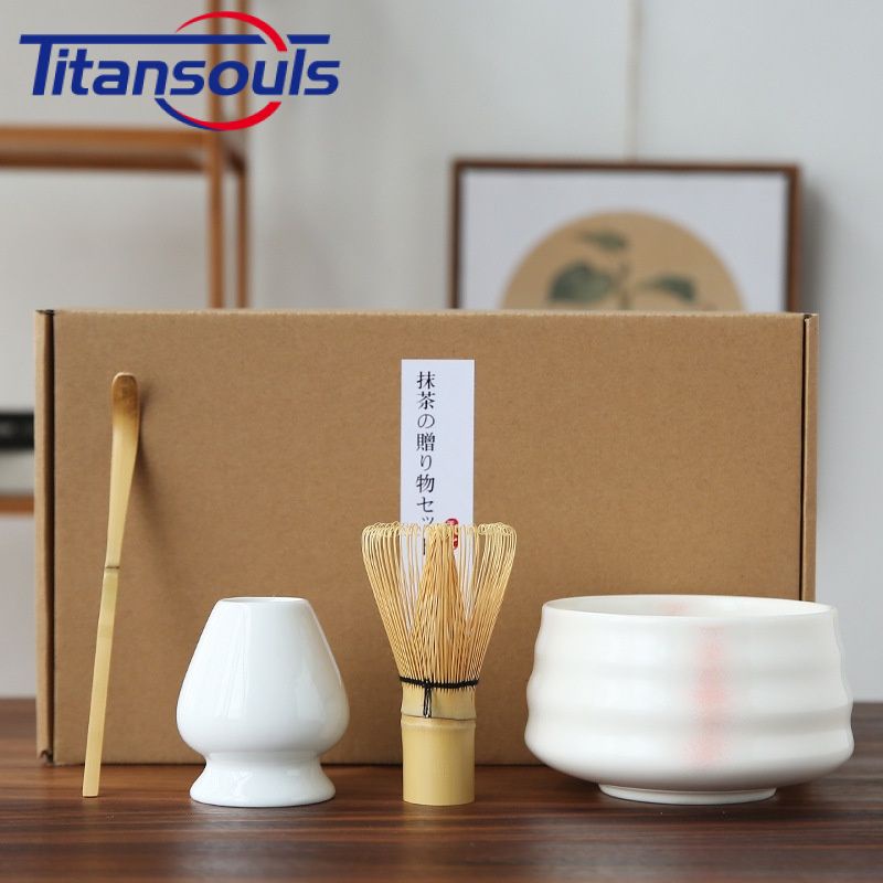 Ready 4pcs/set Traditional Matcha Gift Set Bamboo Matcha Whisk Spoon ...