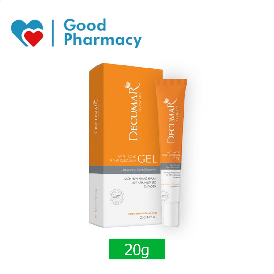 Gel bôi Nano Curcumin Decumar Advanced giúp ngừa mụn, giảm thâm, mờ sẹo ...