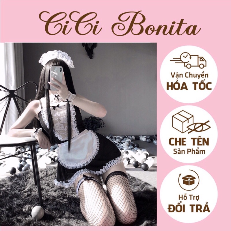 Cosplay cô hầu gái Nhật Bản sexy đồ ngủ quyến rũ CICI BONITA CP01 | Shopee Việt Nam