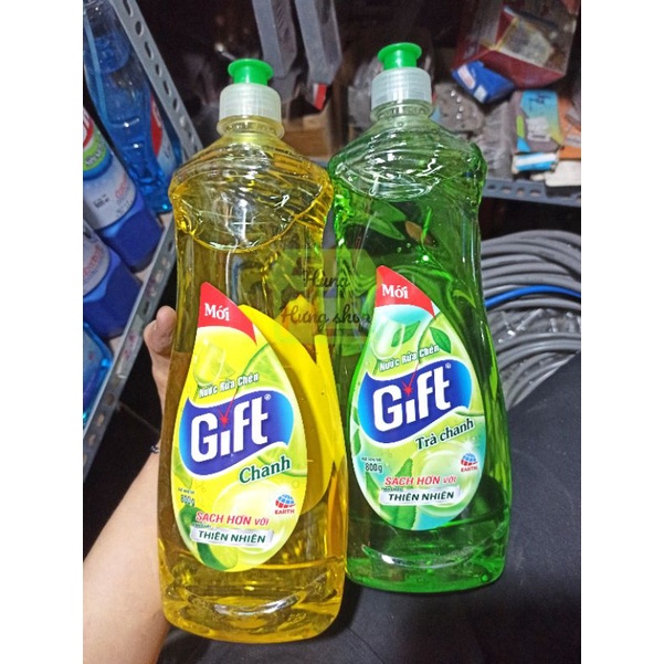 Nước rửa chén Gift mùi trà xanh và chanh 800g | Shopee Việt Nam