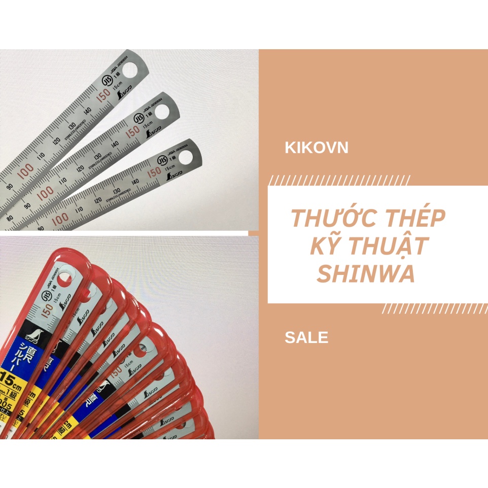 Thước thép kỹ thuật không gỉ Shinwa 13005 (150 mm) / KIKOVN- Hàng nhập khẩu chính hãng | Shopee ...