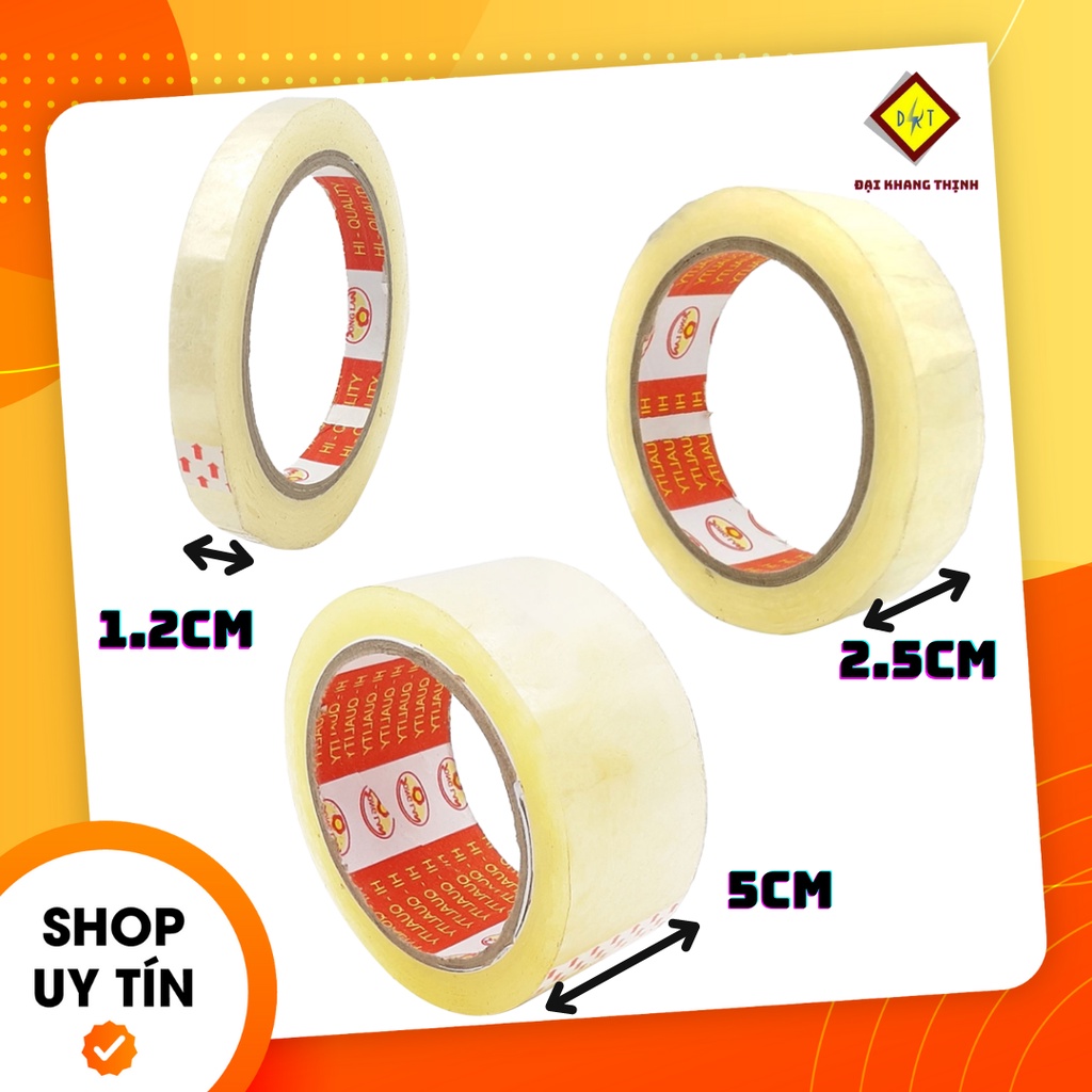 Băng keo trong 1,2cm 2,5cm 5cm keo nhỏ 12mm 25mm 50mm | Shopee Việt Nam
