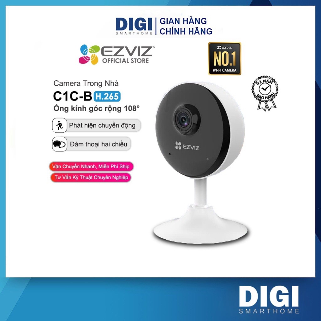 Camera IP WIFI EZVIZ C1C-B 2.0MP, Full HD 1080P,Trong Nhà, Đàm Thoại 2 ...