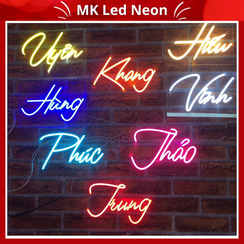 Đèn Led Neon Theo Yêu Cầu, Chữ Led Neon Decor Mọi Không Gian | Shopee ...