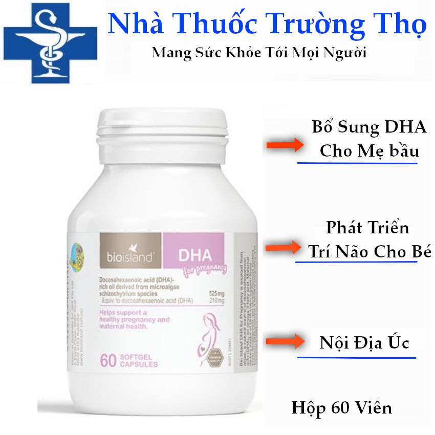 Viên uống bổ sung vitamin cho bà bầu Bio Island DHA 60 viên | Shopee Việt Nam