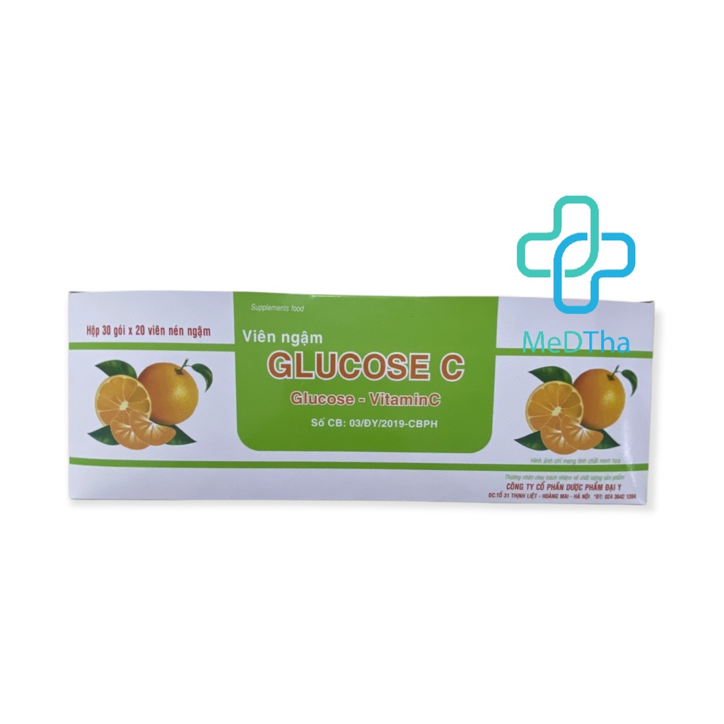 Glucose C - Viên Ngậm Vitamin C, Tăng Sức Đề Kháng Cho Bé (Hộp 30 gói ...