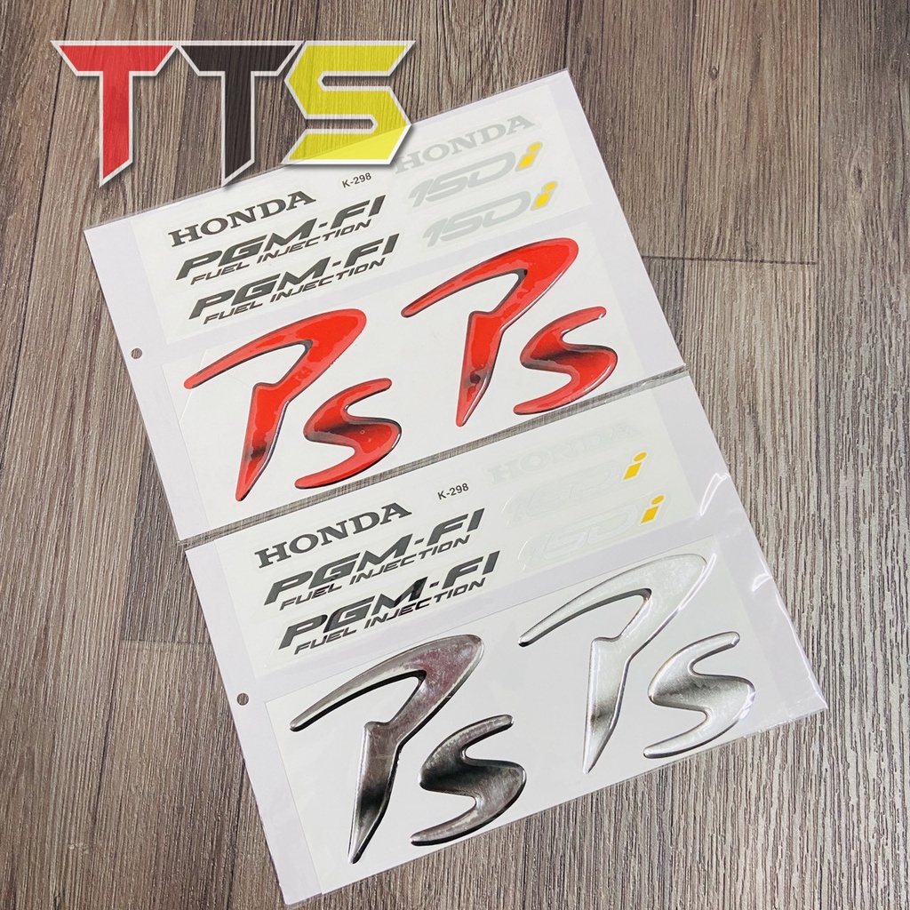 Bộ tem xe Honda PS 150i Pgm Fi chất liệu nhựa nổi nhiều màu sắc tươi ...