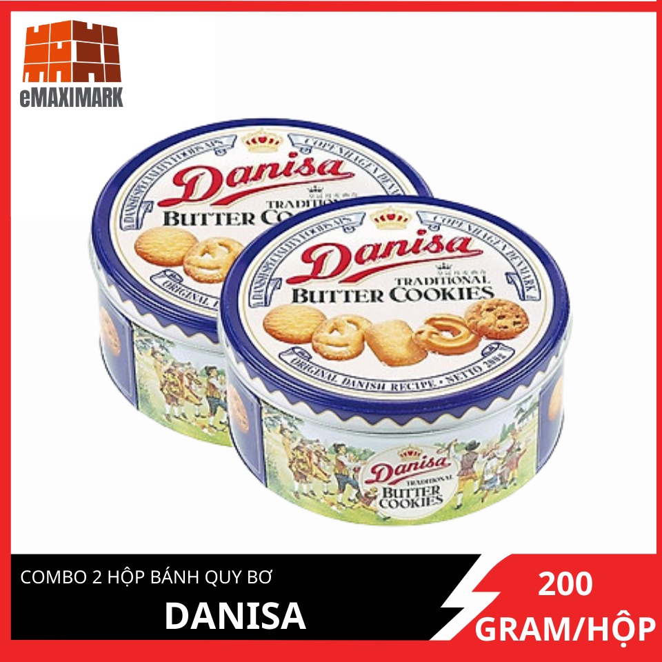 Combo 2 hộp Bánh quy bơ Danisa Size nhỏ Hộp 200gX2 (date mới) | Shopee Việt Nam