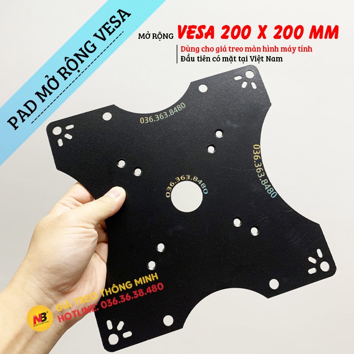 Pad mở rộng VESA - 200 x 200 mm VESA Adapter ErgoTek EP5 / Bộ Kit Vesa ...