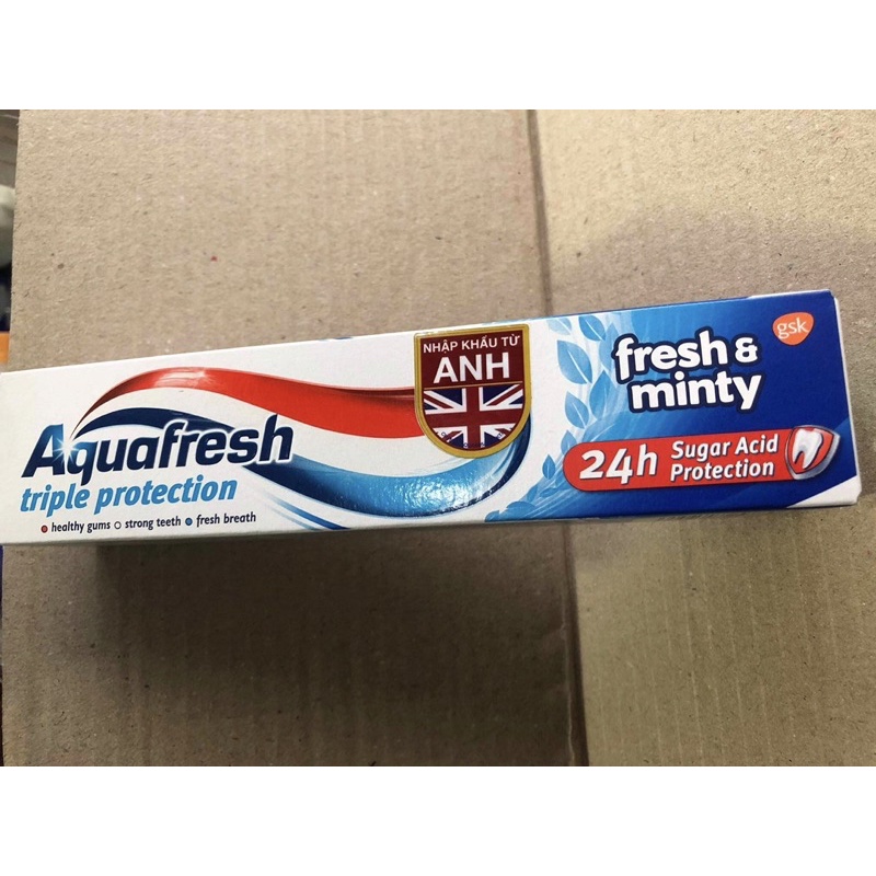 Kem đánh răng aquafresh triple protection fresh & minty - bạc hà thơm mát (trẻ em dưới 6 tuổi ...