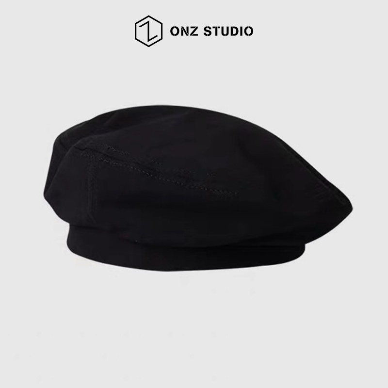 [FREESHIP] Mũ nồi beret ONZ - Nón beret cotton siêu nhẹ thoáng khí có dây điều chỉnh vintage Hàn ...