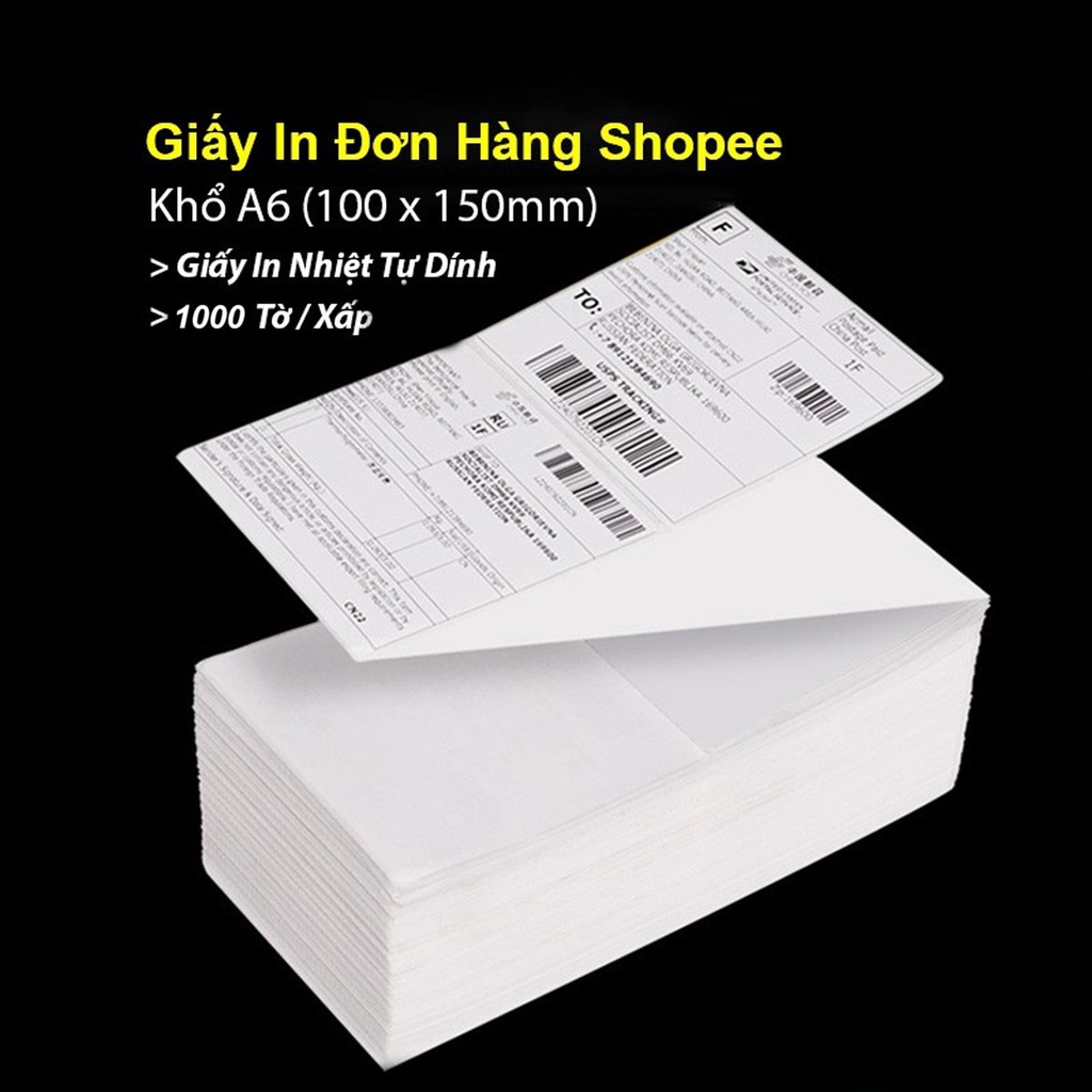 Decal tự dính in đơn hàng TMĐT (100x150)mm (500 tờ) | Shopee Việt Nam