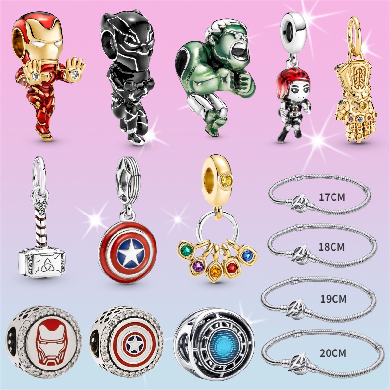 Phụ Kiện Trang Sức Vòng Tay Pandora Bạc 925 2022 DIY Hình Siêu Anh Hùng | Shopee Việt Nam