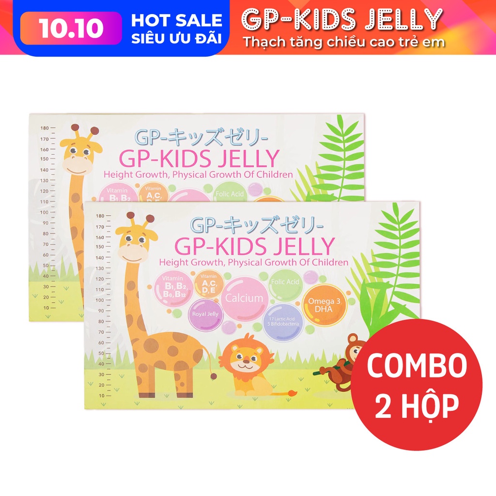 [COMBO 2 HỘP] Gp-Kid Jelly - Thạch men hỗ trợ tăng chiều cao cho bé ...