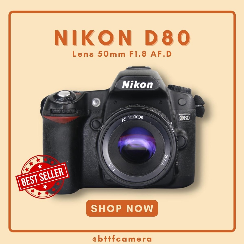 Máy ảnh KTS Nikon D80 kèm lens 50mm f1.8 AFD | Shopee Việt Nam