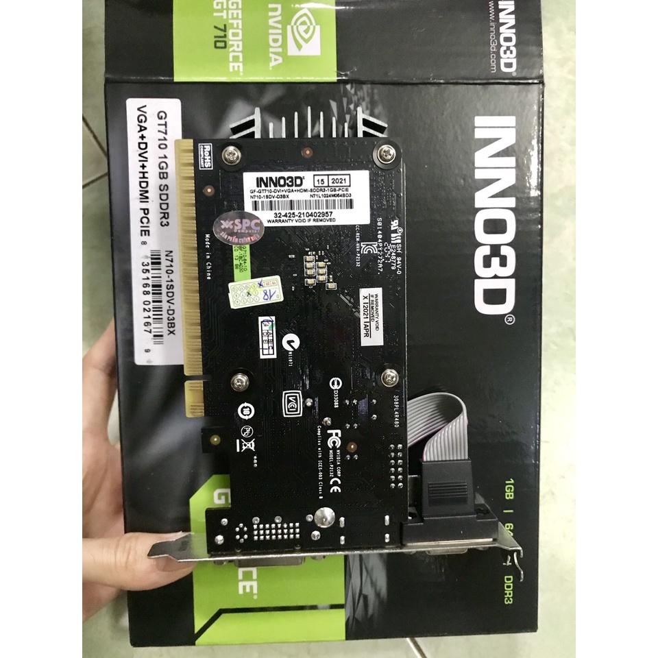 Card / Cạc Màn Hình INNO3D GEFORCE GT 710 1GB 64-bit DDR3 - Hàng chính ...