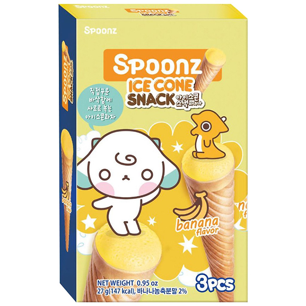 Bánh Xốp Spoonz Snack Ice Cone Vị Chuối 27 g | Shopee Việt Nam