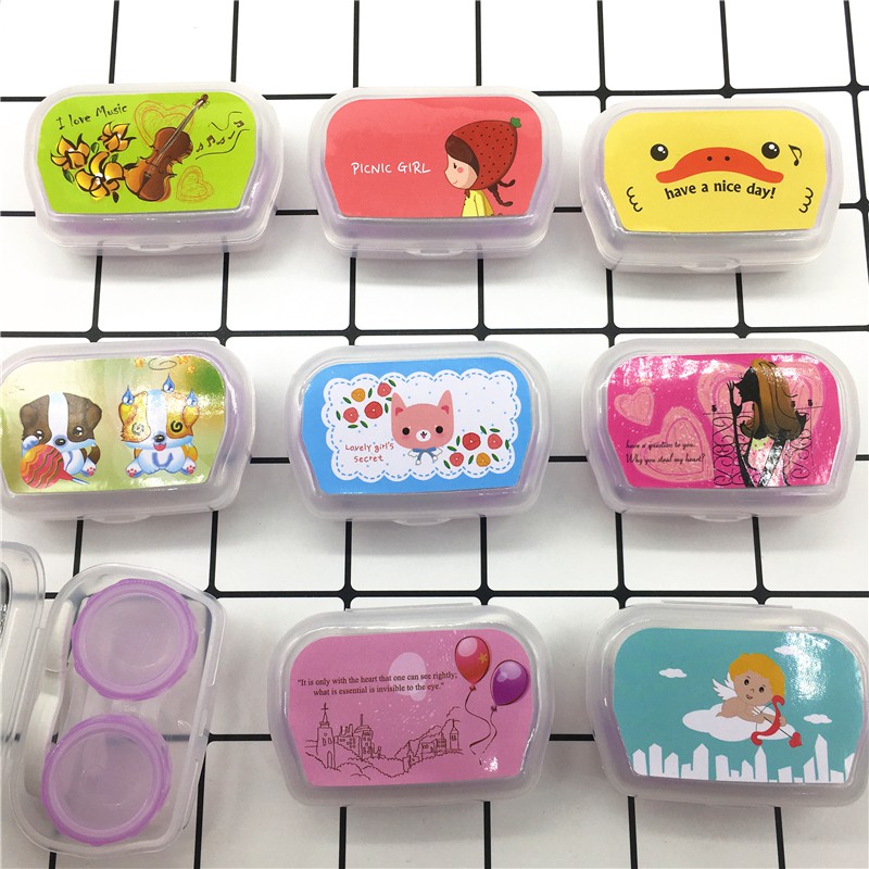 Khay Đựng Kính Áp Tròng Khay lens có Hình có dụng cụ đeo (Aries Cos ...