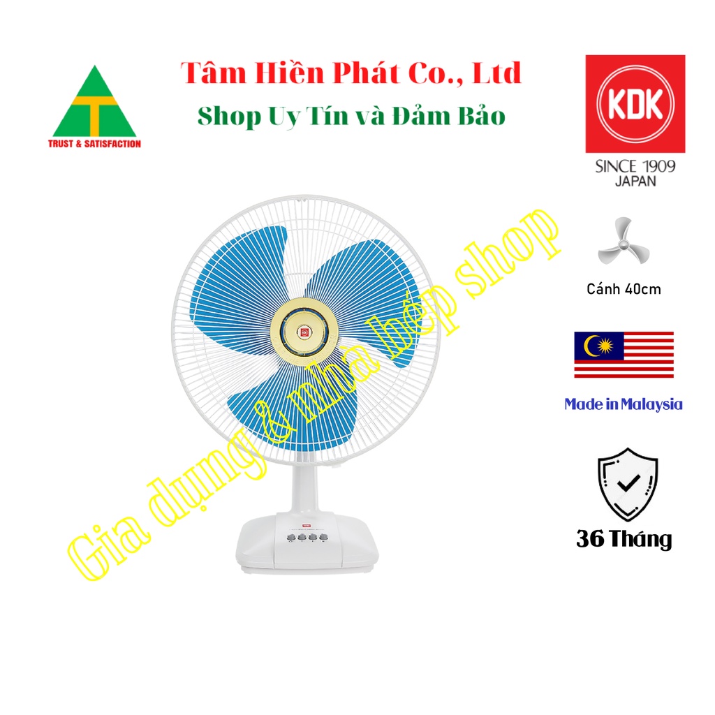 QUẠT BÀN KDK A40B CÁNH KIM LOẠI 50W - HÀNG CHÍNH HÃNG - BH 2 NĂM ...
