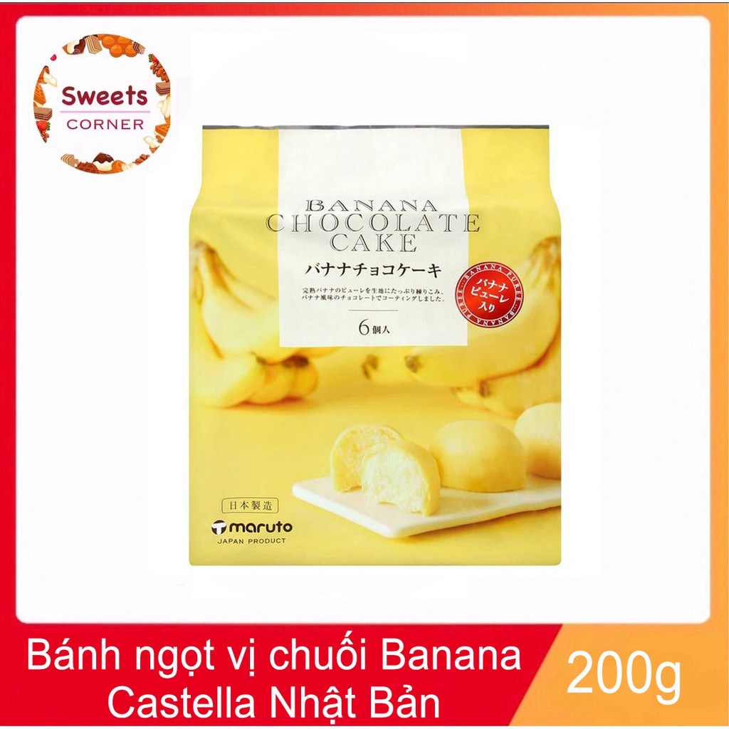 Bánh Ngọt Vị Chuối/ Sữa Banana Castella Nhật Bản 200g | Shopee Việt Nam