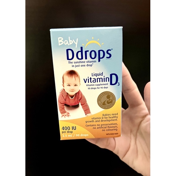 [2026] Vitamin D3 Drops 400iu 90 giọt Baby Ddrops Chính hãng! | Shopee Việt Nam