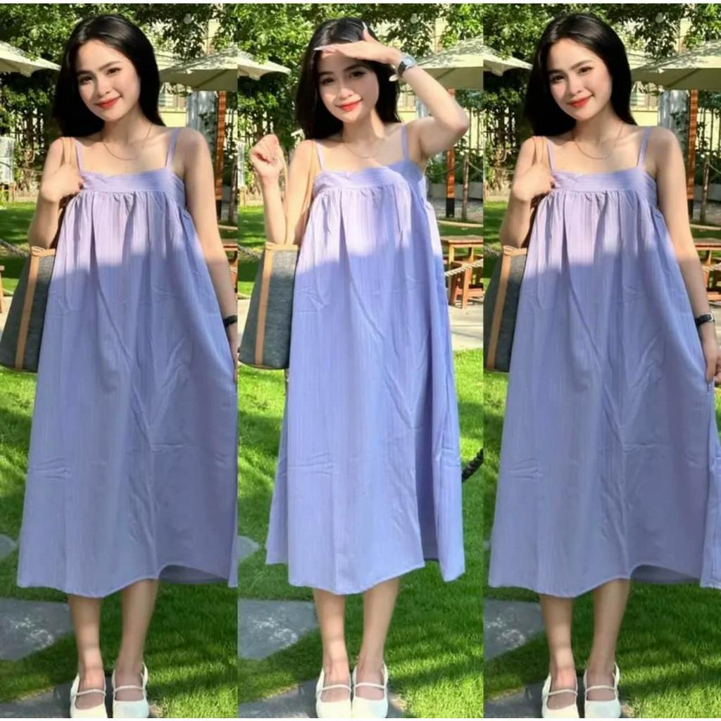 (đủ size từ 70kg-100kg)Váy bầu,đầm bầu hai dây chất đũi gân cực mát,có 7 màu | Shopee Việt Nam