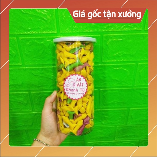 Bánh cá phô mai, bim bim phô mai đóng lon pet 230g | Shopee Việt Nam