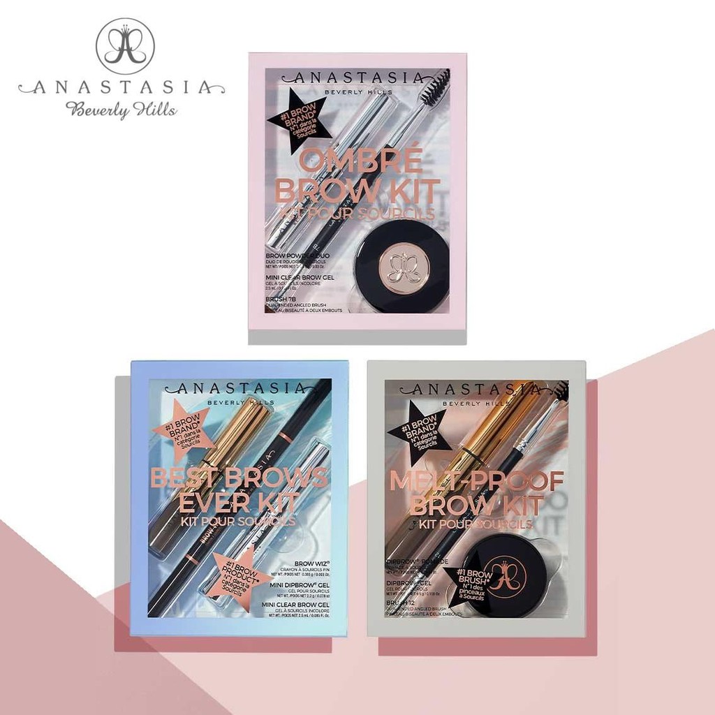 Anastasia Set trang i m Anastasia Beverly Hills Best Brows Ever Kit Ombre Brow Kit Melt Proof Brow Kit Shopee Vi t Nam
