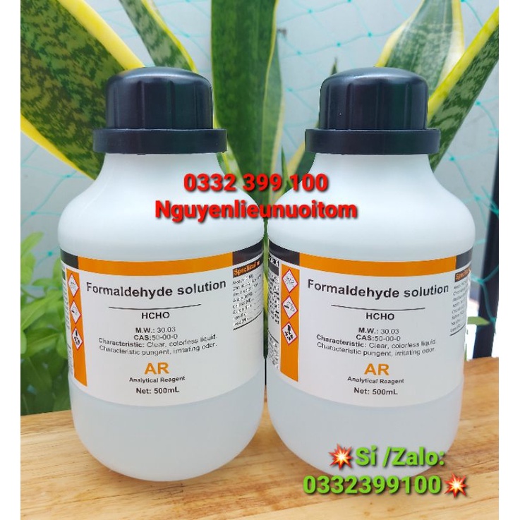 Formaldehyde Tinh Khiết ( Phòng Thí Nghiệm Formol, Formalin) HCHO 37-40% chai 500ml | Shopee ...