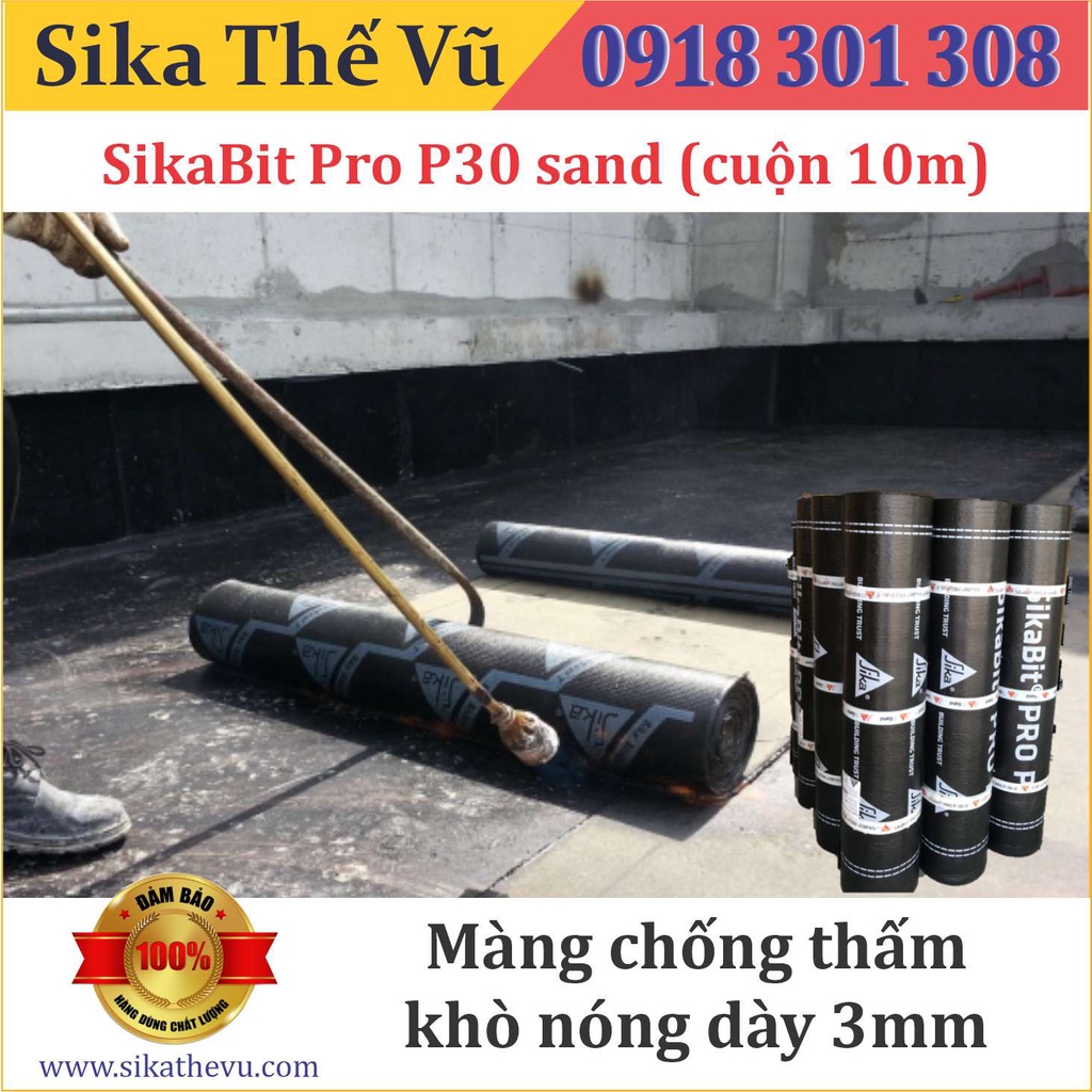 Sika - Màng khò nóng chống thấm sàn mái - SikaShield® P24 S 3 mm (Cuộn ...