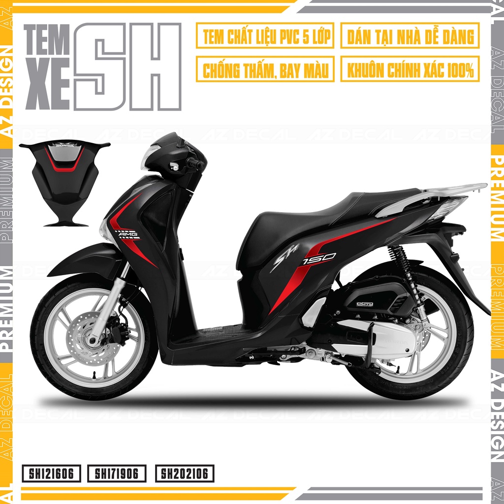 Tem Rời SH 2012 - 2024 Nhiều Màu AMG Gradient | SH06 | Decal Dán Xe SH ...