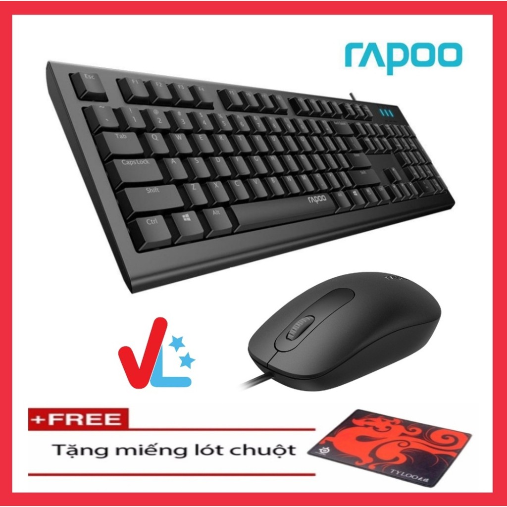 Combo Bàn Phím Chuột Có Dây Rapoo NK1800+N120 - VL | Shopee Việt Nam