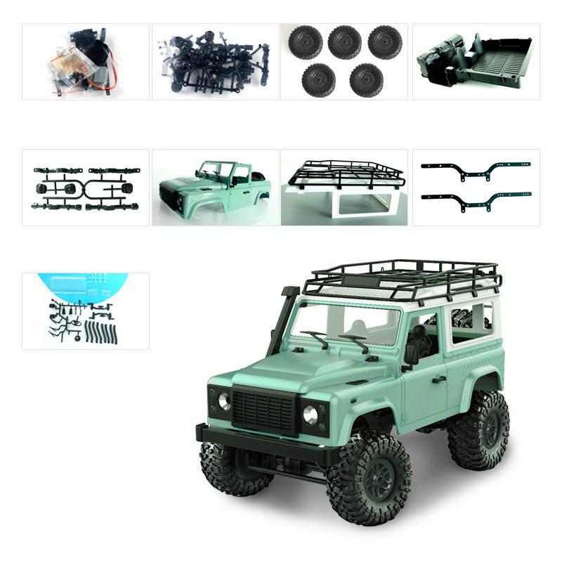 KIT xe ô tô điều khiển MN D90 Land Rover Defender 4x4 1:12 [TẶNG BIỂN ...