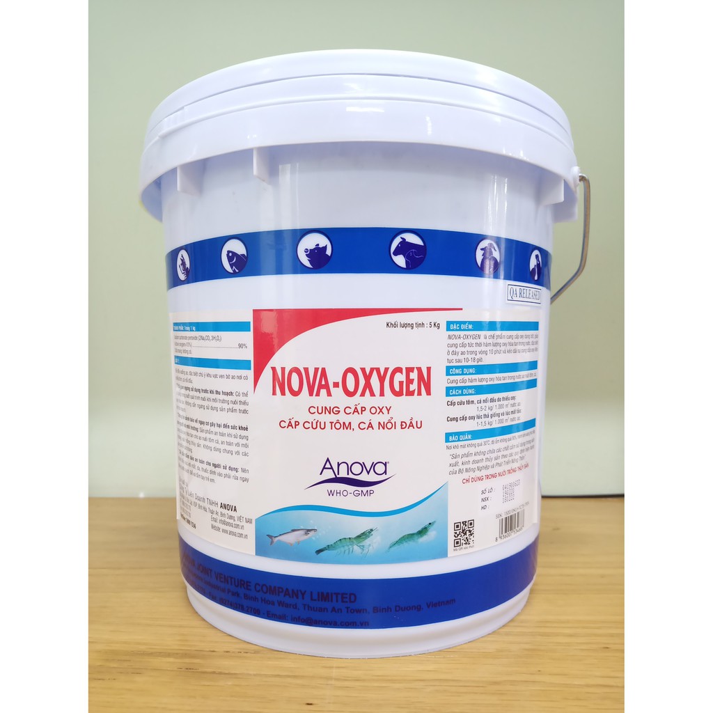 Chế Phẩm Cung Cấp Oxy Cho Tôm Cá Anova Nova Oxygen Dạng Bột (Xô 5kg/ 3kg) | Shopee Việt Nam