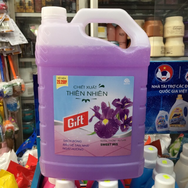 Nước lau sàn Gift chiết xuất thiên nhiên hương Sweet Iris can 3,8kg | Shopee Việt Nam
